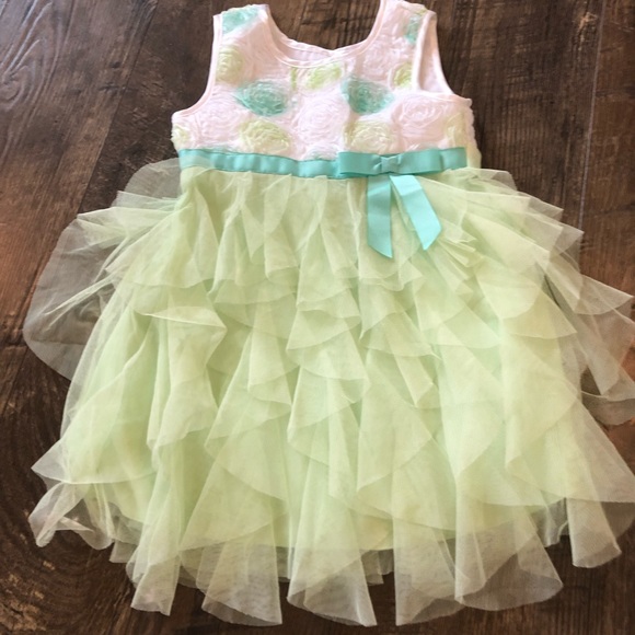 Jonna Mitchell | Dresses | Euc Jonna Mitchell 4t Green Floral Appliqu ...